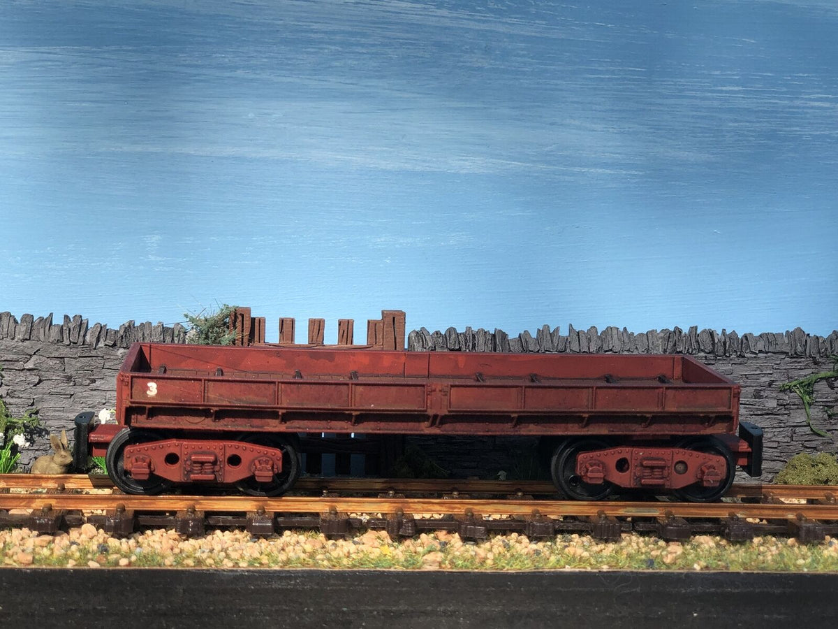 Gn15 Narrow Gauge bogie plate wagon - comes with bogie wheels and NEM ...